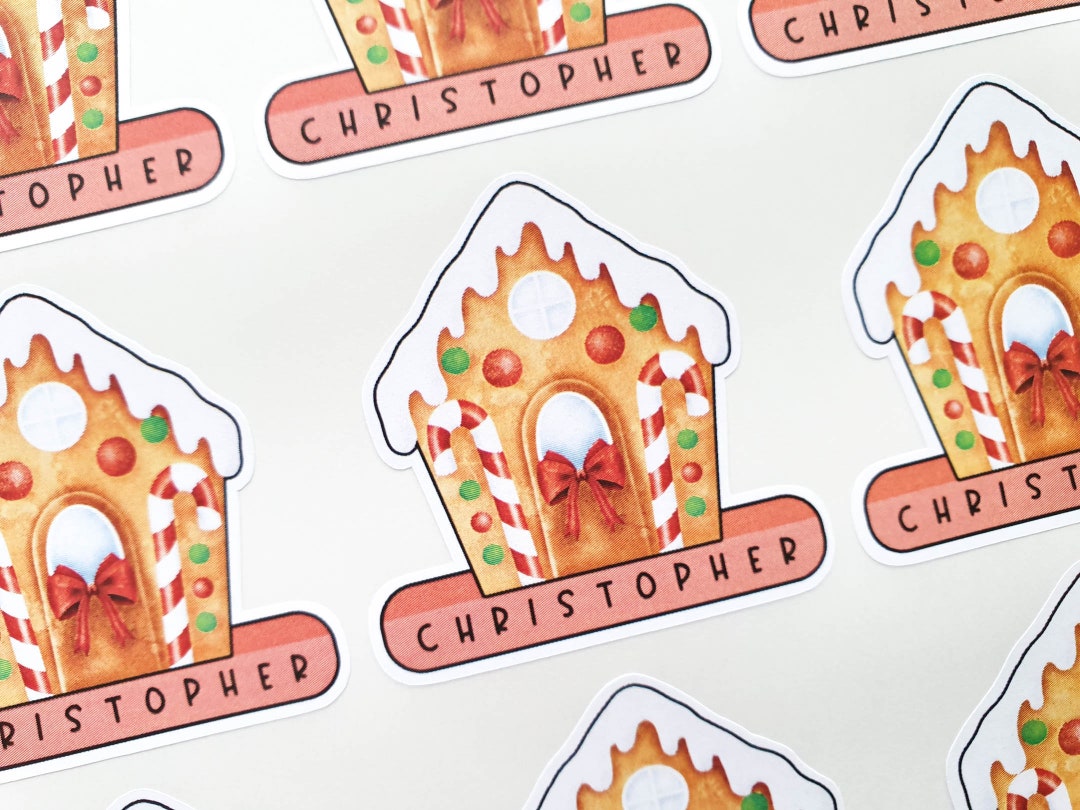 Personalised Gingerbread House Stickers Childrens Xmas Gift - Etsy