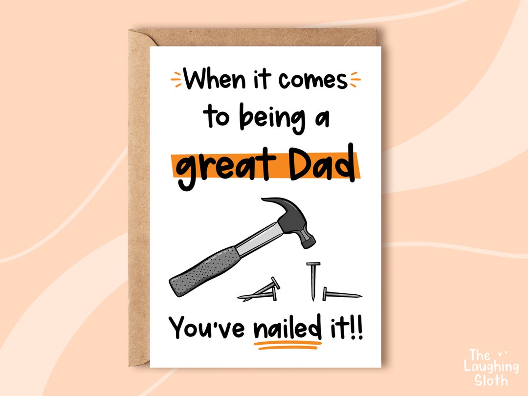 Great Dad Birthday Card Nailed It Dad Birthday Card Builder Father's ...