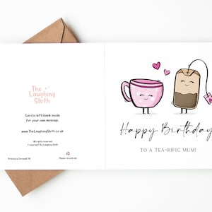 Tea-rific Mum Birthday Card, Funny Mum Birthday Card, Mum Birthday Card ...