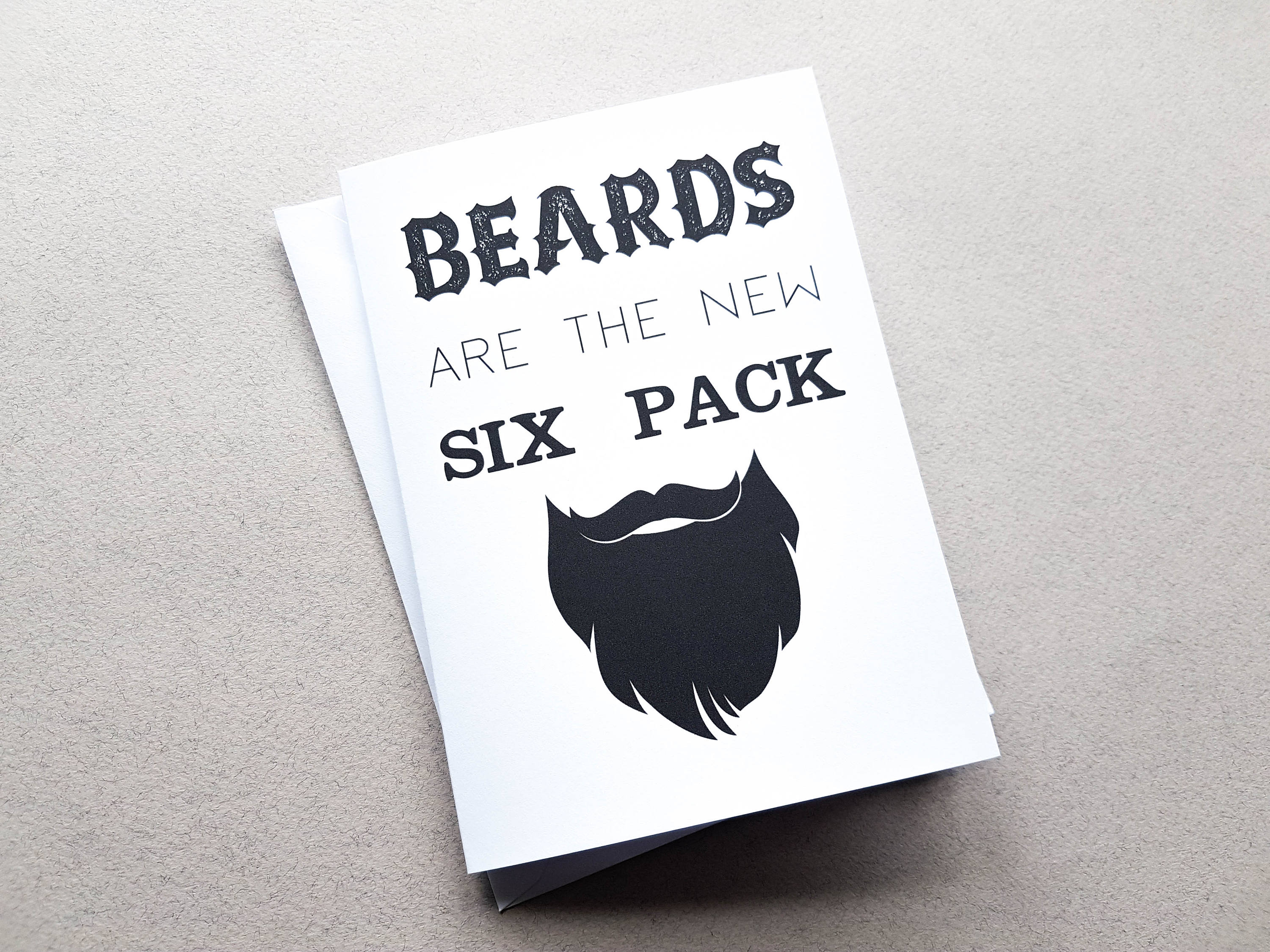 Funny Beard Birthday Card Hipster Birthday Beard Gift Six | Etsy