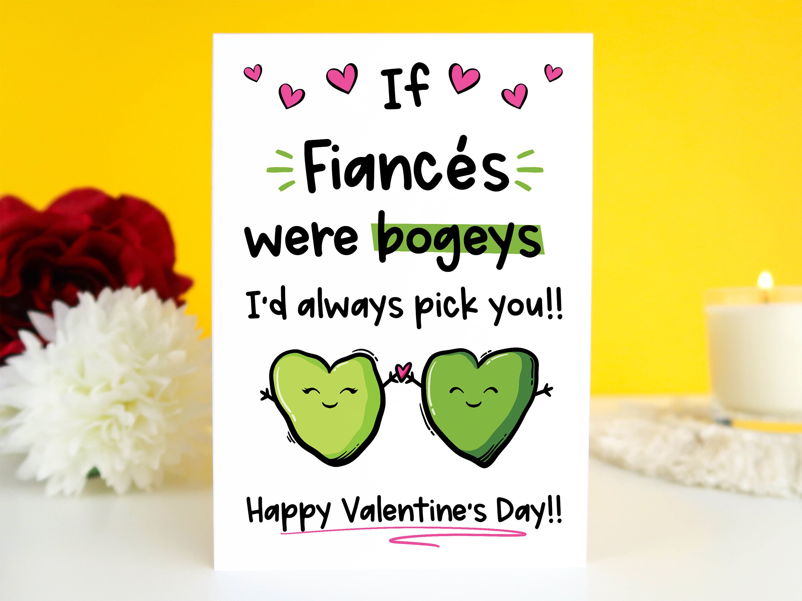 Funny Valentines Card Flower