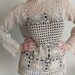 Crochet Beige Sweater, Beige Crochet Jacket, Crochet Sweater, Beige ...