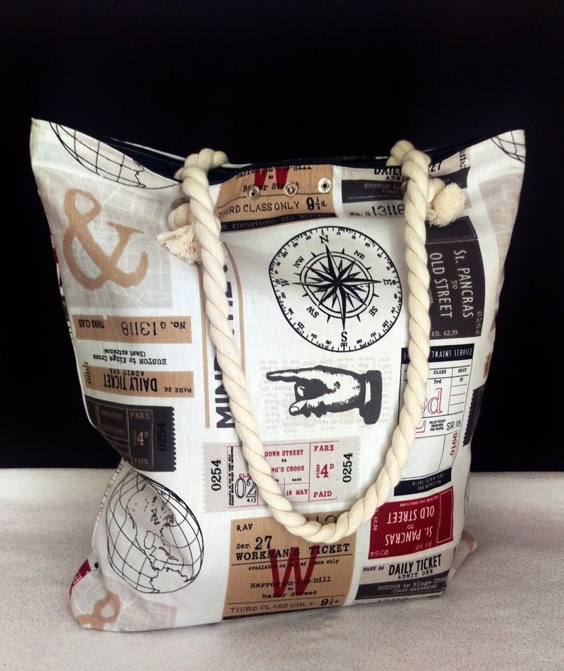 Fabric Tote Bag, Canvas Tote Bag, Travel Printed Bag, Two-sided Tote ...