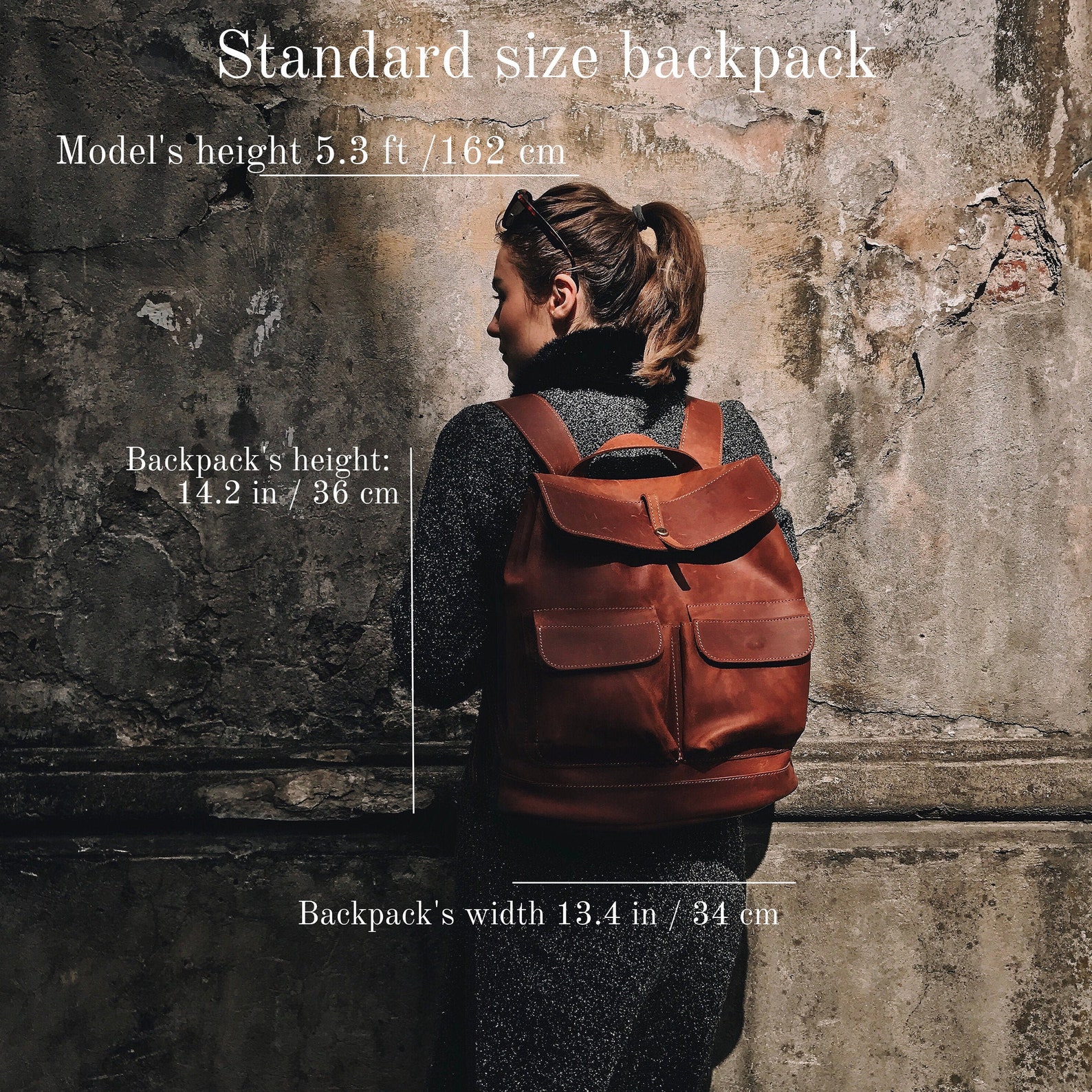 Handcrafted LEATHER Diaper BACKPACK in Cognac Brown Color / - Etsy