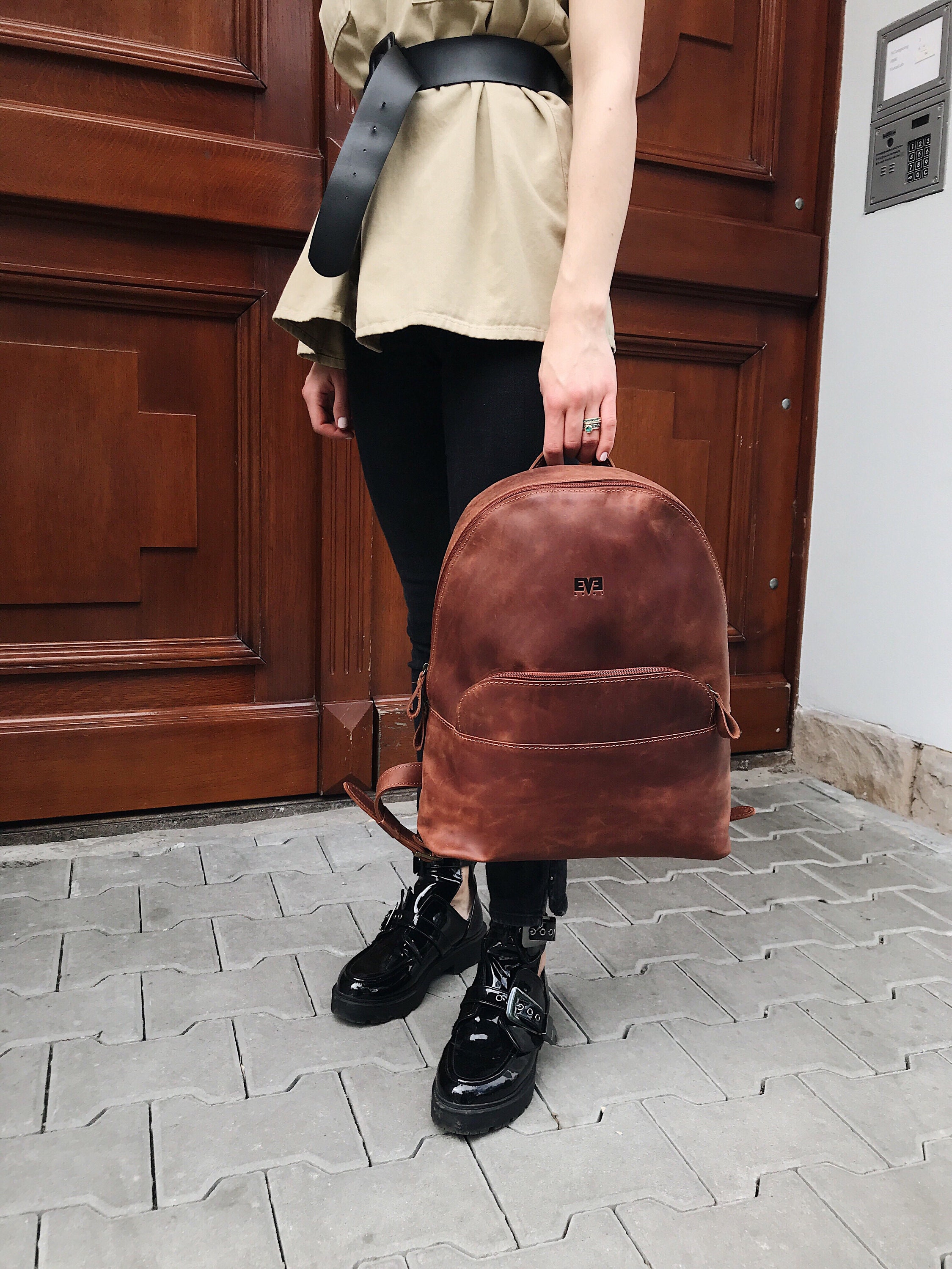 Handcrafted LEATHER BACKPACK in Black Color With LINING / - Etsy