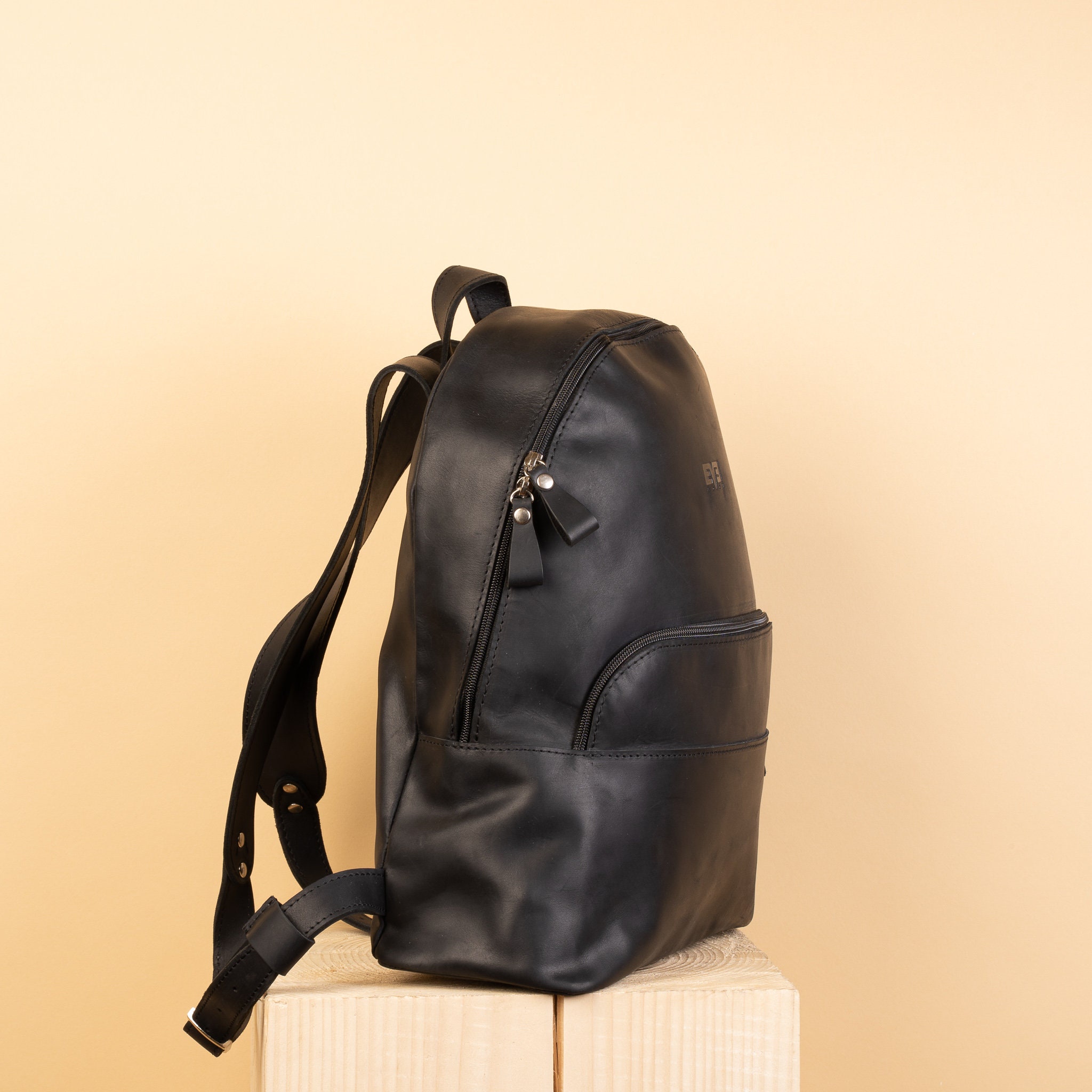 Handcrafted LEATHER BACKPACK in Black Color With LINING / - Etsy