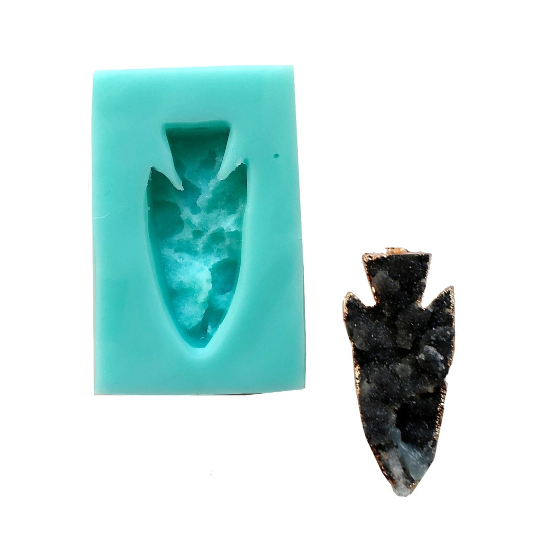 Druzy Arrowhead Resin Mold, Silicone Mold, Arrowhead Mold, Crystal Mold ...