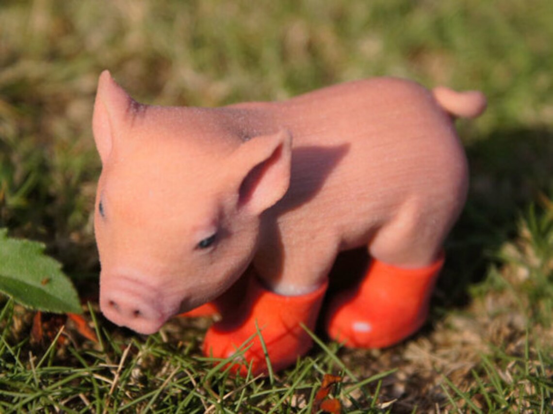 Piglet in Red Boots - Etsy