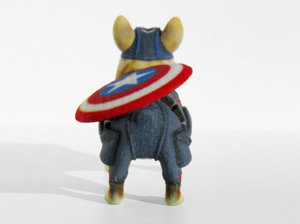 Captain America Corgi - Etsy