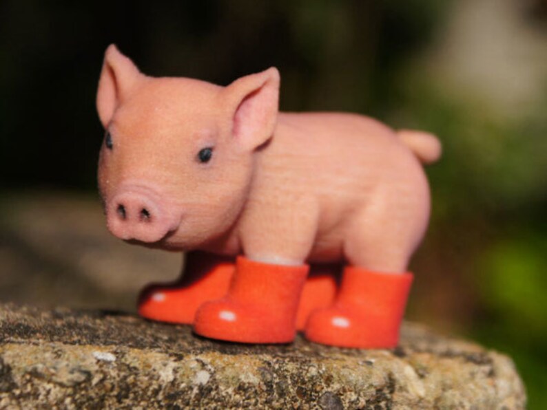 Piglet in Red Boots - Etsy