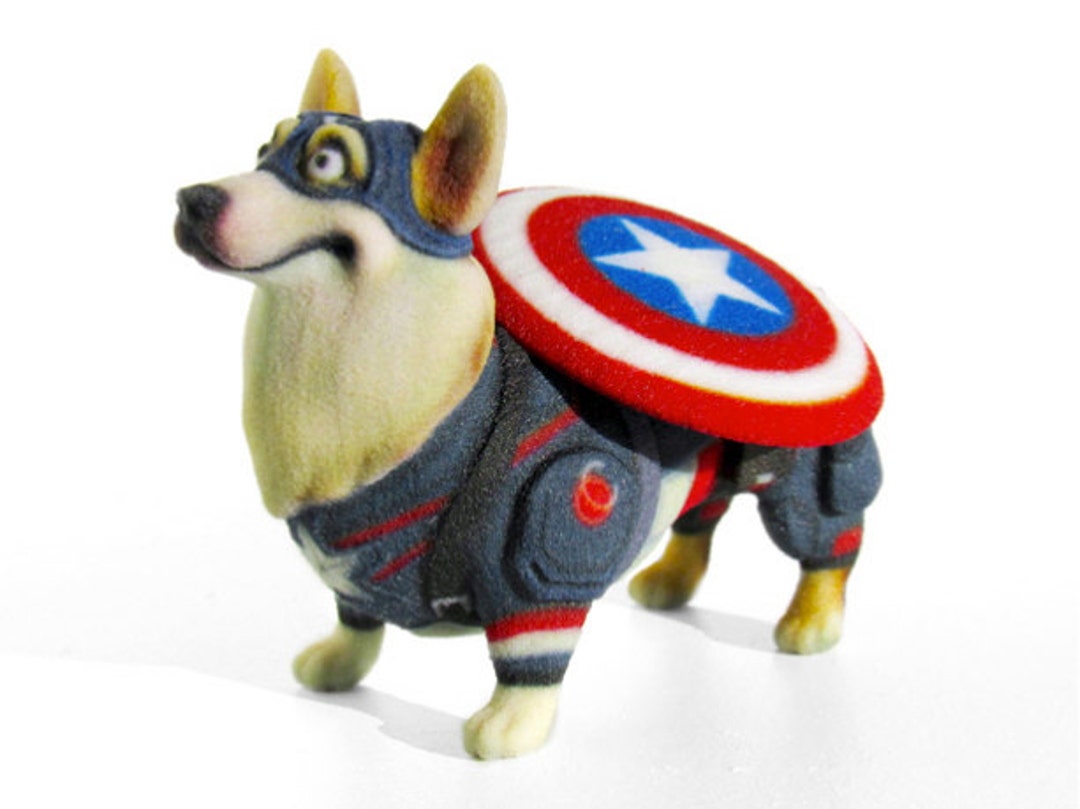 Captain America Corgi - Etsy