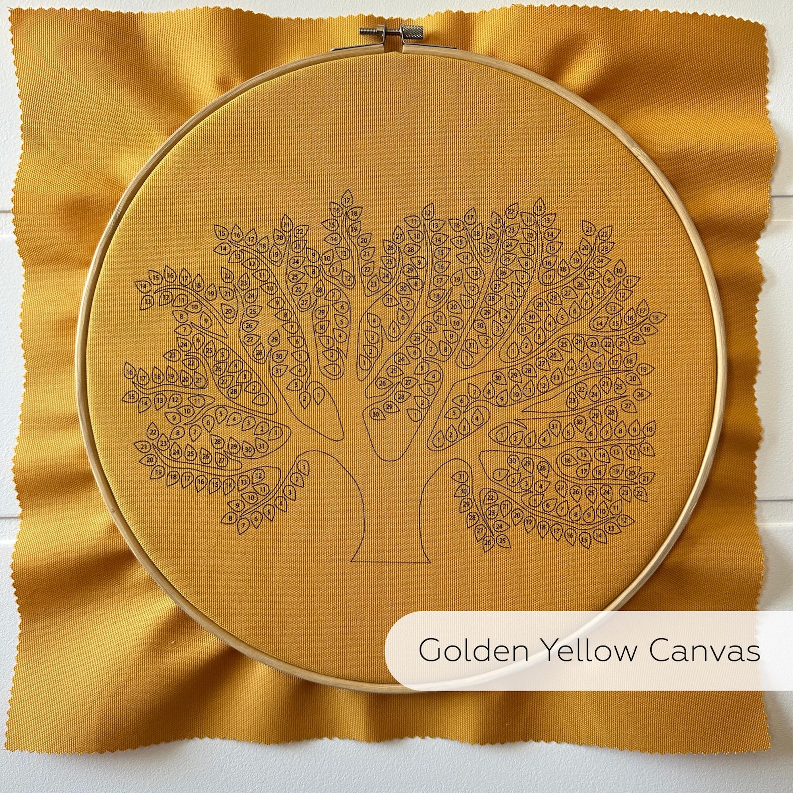Temperature Tree Embroidery Pattern – Pre-printed Fabric Panel Hand ...