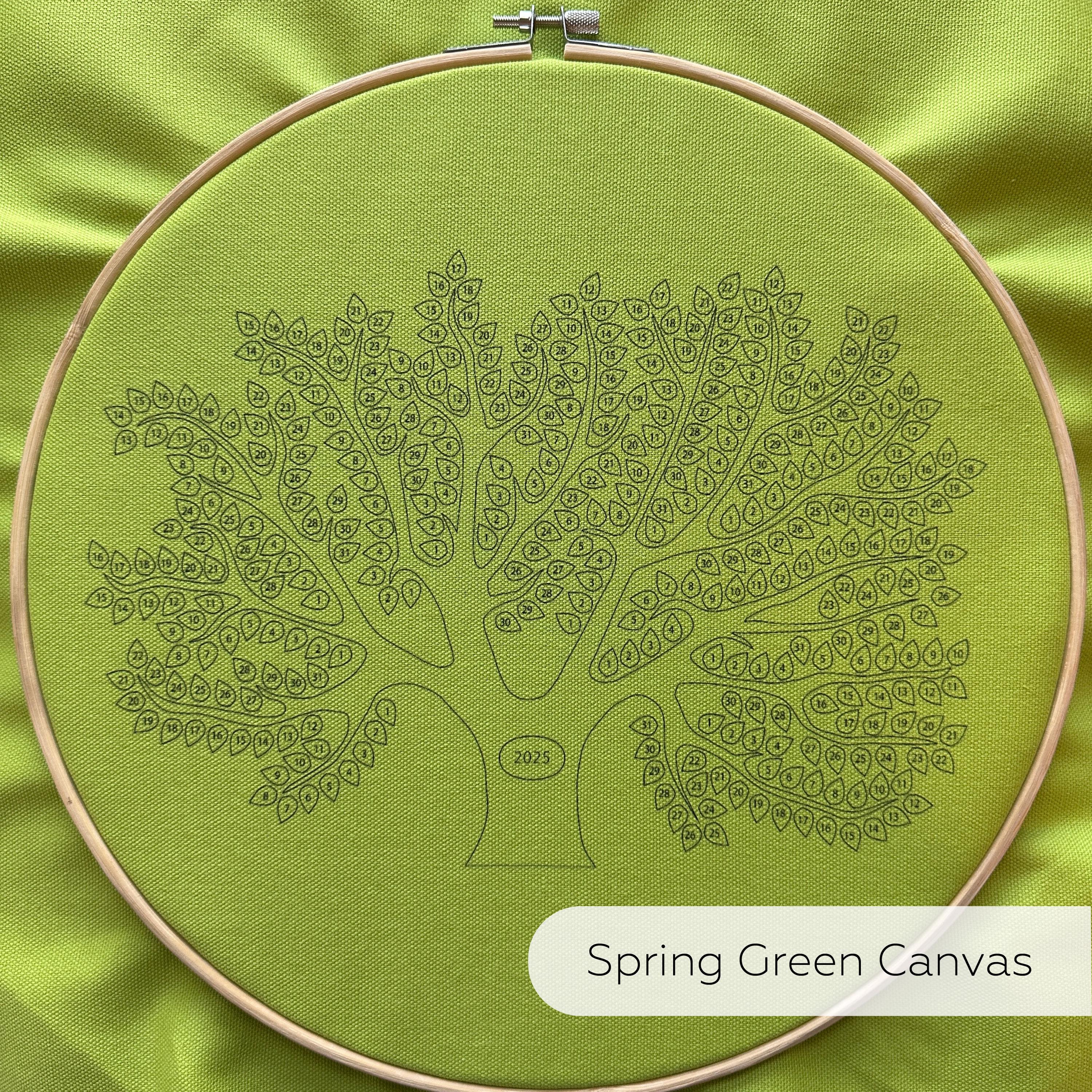 Temperature Tree Embroidery Pattern – Pre-printed Fabric Panel Hand ...