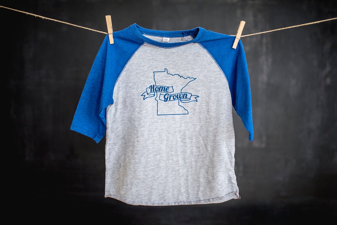 Minnesota Graphic Tee Home Grown Youth Tee Baseball Tee - Etsy