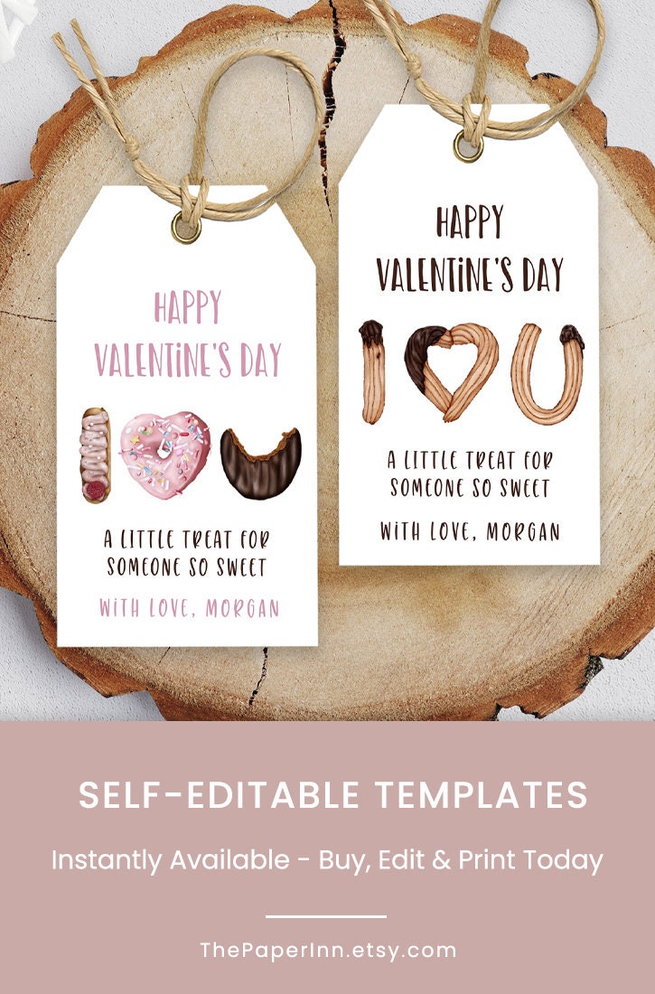 Editable Valentine Favor Tag Template Printable Sweet Treat - Etsy