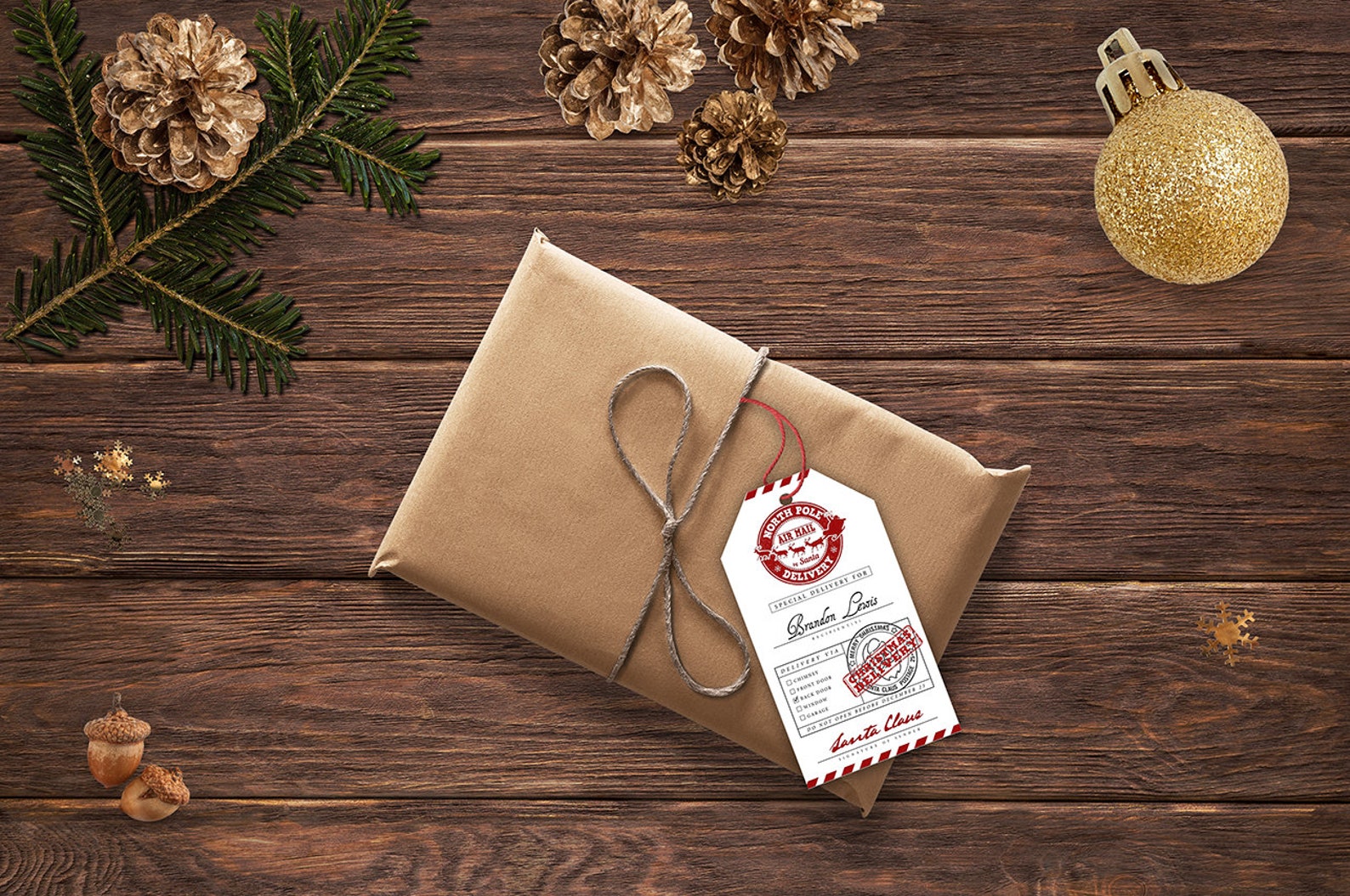 Editable Gift From Santa Gift Tag Printable Christmas Gift - Etsy