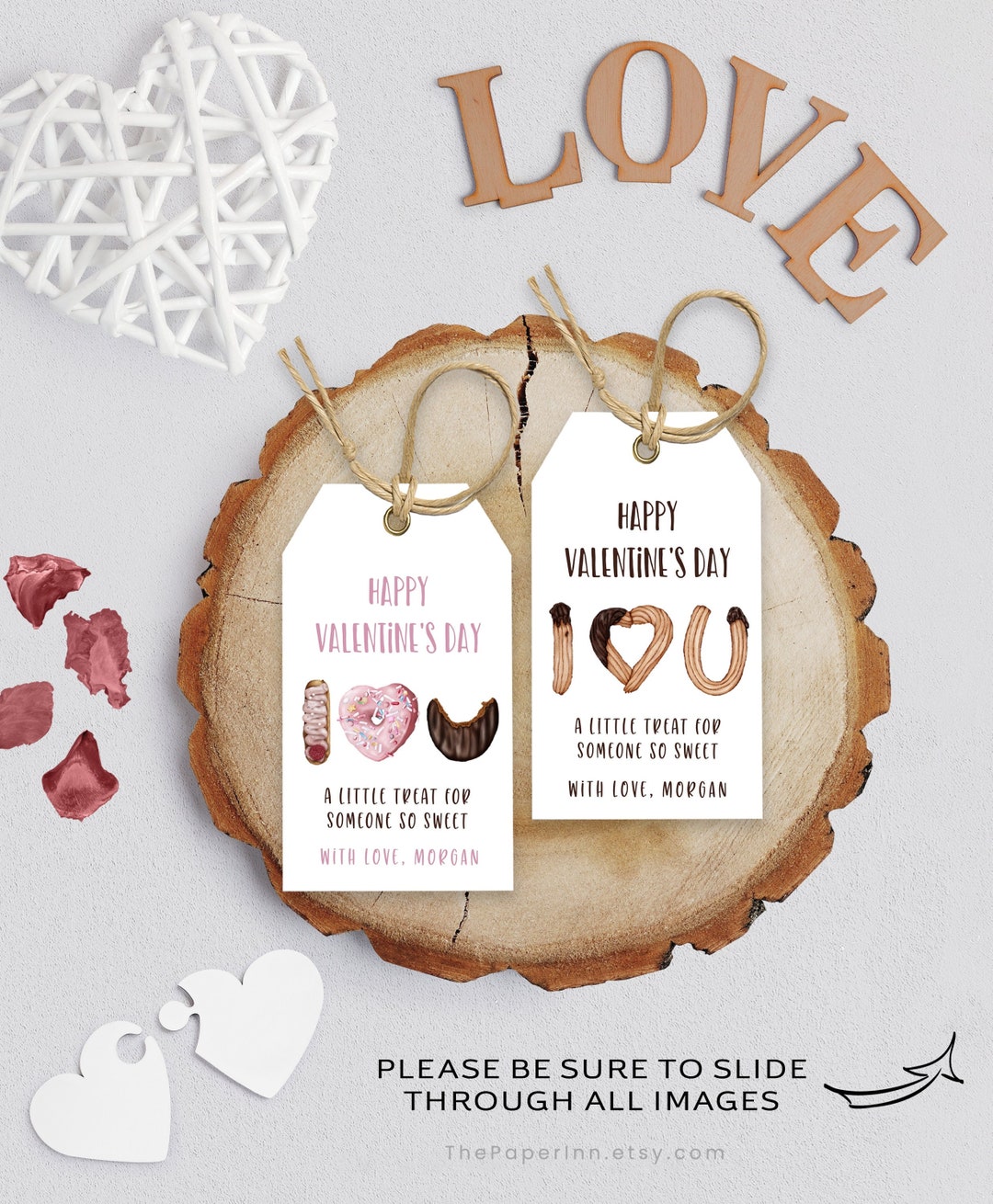 Editable Valentine Favor Tag Template, Printable Sweet Treat Tags Set ...