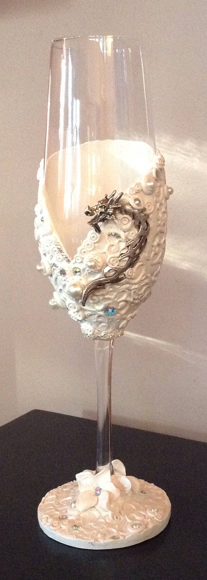 Dragon Flutes Gothic Wedding Flutes Dragon Wedding Champagne - Etsy