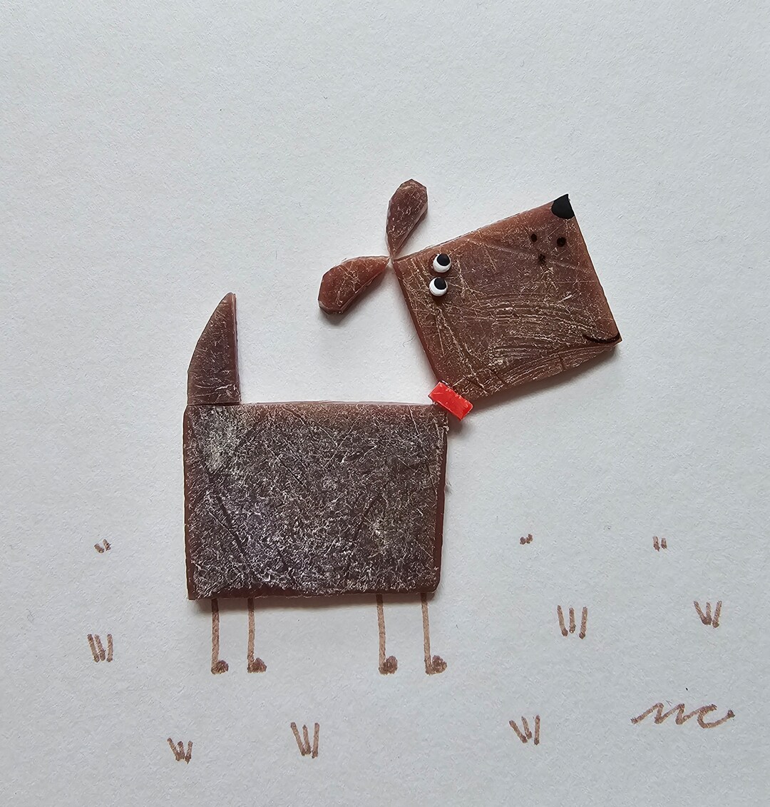 Brown Dog, Beach Plastic, Beach Clean Art, Re-purpose, Cute Dog Gift ...