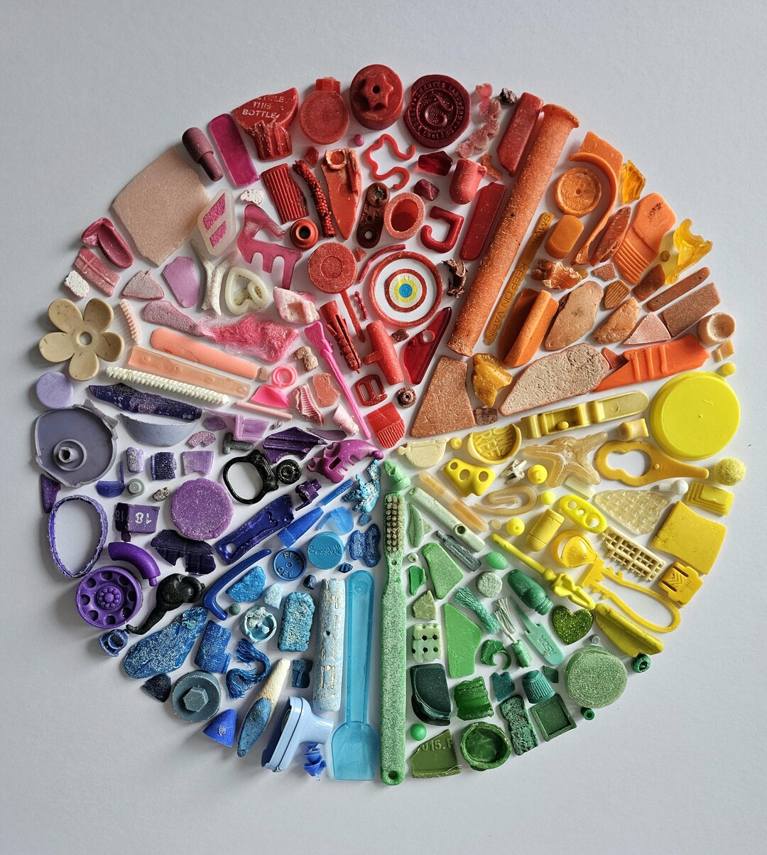 Large Colour Wheel Made From Beach Plastic Marine Debris Art, Original ...