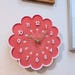 Retro Flower Wall Clock - Pink and Light Pink - Floral Home Decor ...