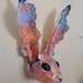 Pretty Pinky Red Handmade Ceramic Wall Rabbit Jackrabbit Hare One of a ...