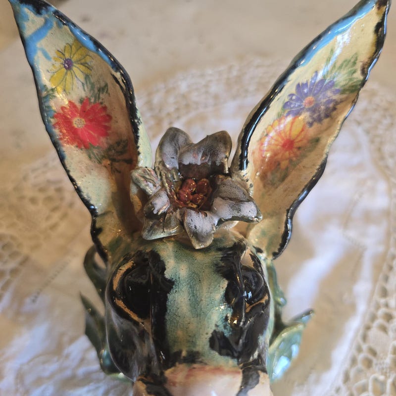 Rabbit Bust - Etsy