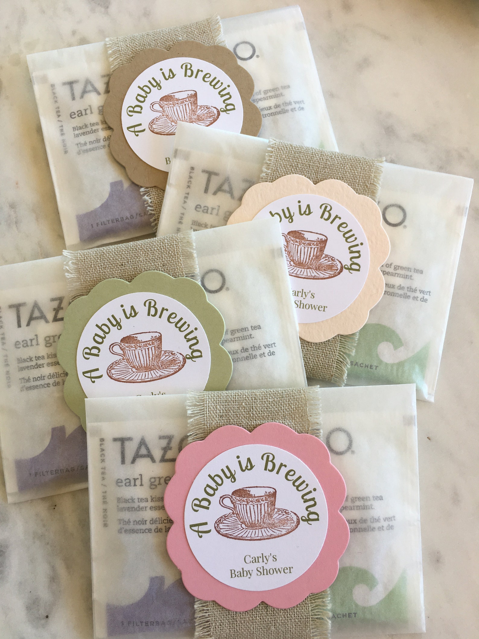 8 Baby Shower Tea Favors Baby Shower Tea Bag Favors - Etsy