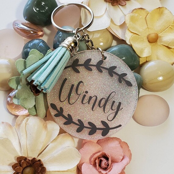 Personalized Keychains / Round Acrylic Keychain / 2 in Custom | Etsy