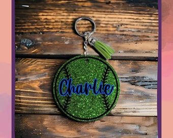 Custom Softball/baseball Bag Nametag Personalized Name Tag Acrylic Bag ...