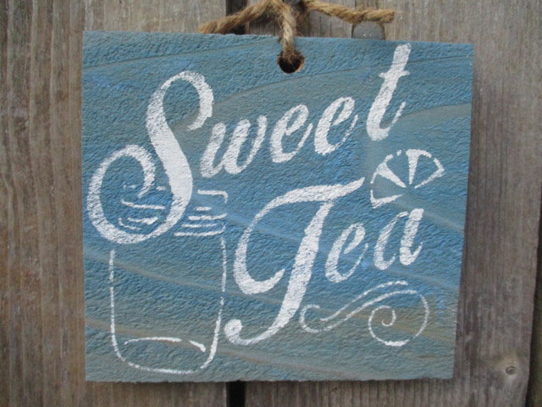 Vintage Look SWEET TEA Mason Jar Antique Style Primitive Wood Sign Made ...