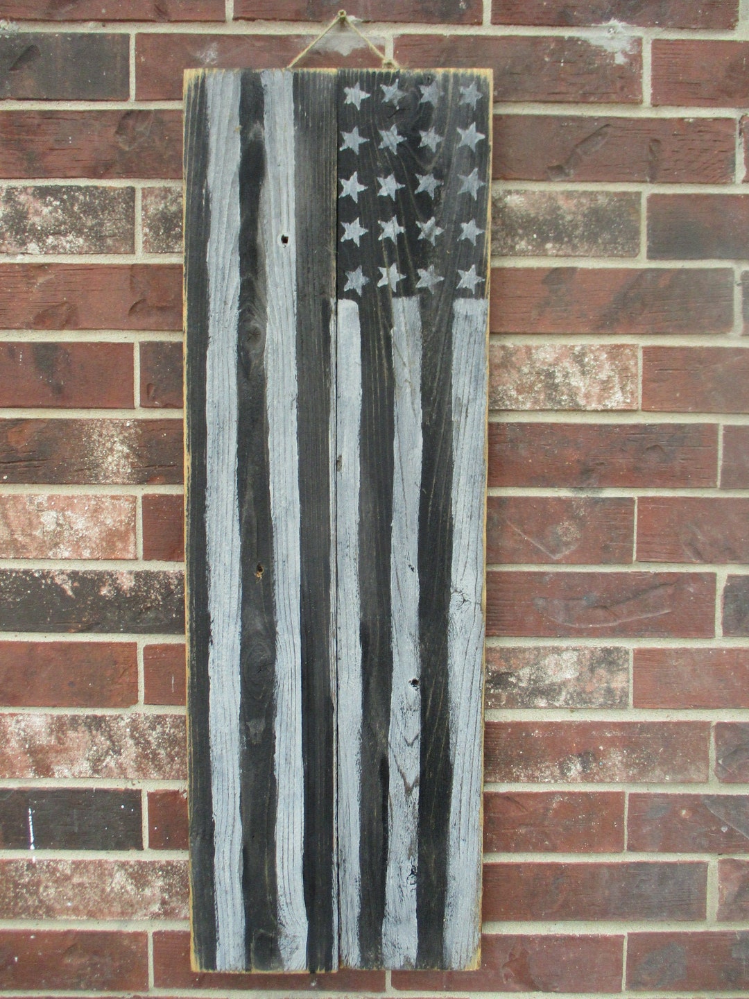 36 Distressed AMERICAN FLAG Vertical Wood Door Porch Sign USA Made - Etsy