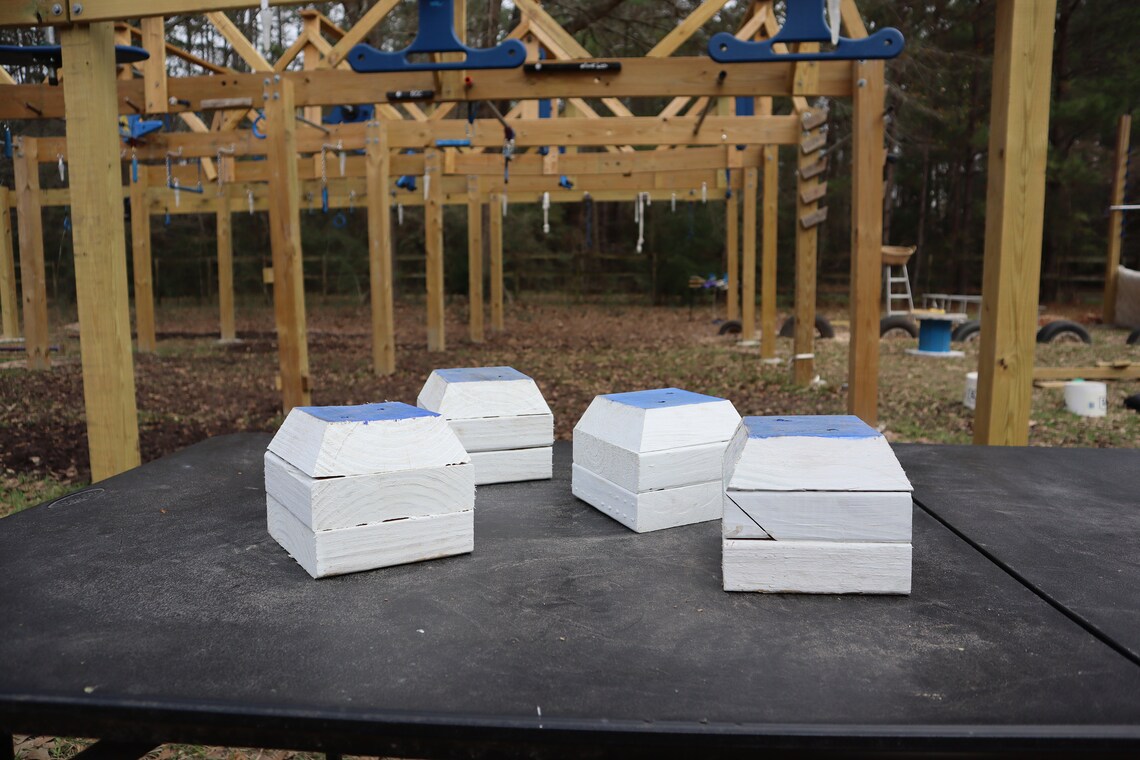 SET OF 4 Ninja Warrior Block Steps Obstacle Obstacles Floor Balance USA ...