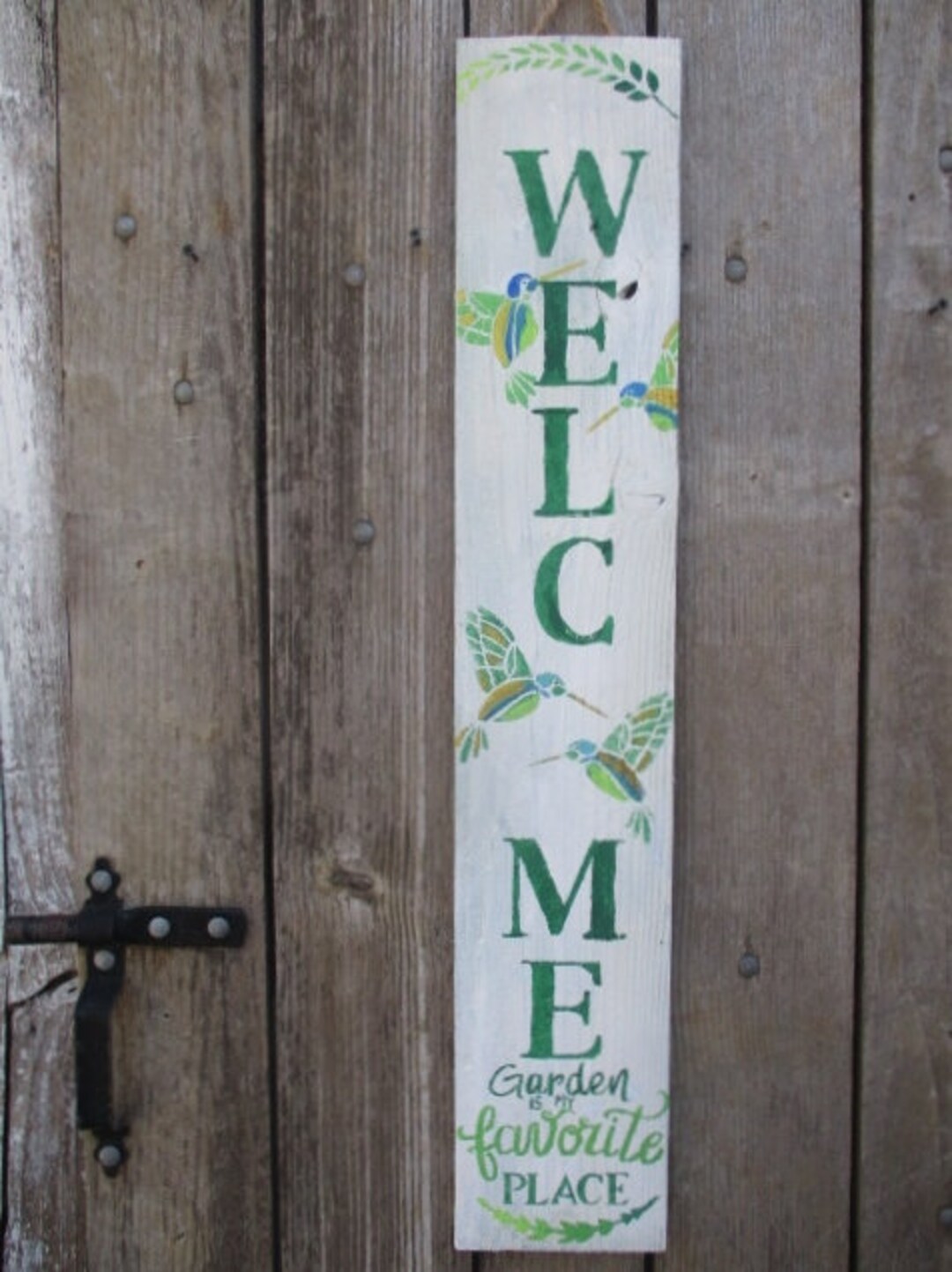 32 HUMMINGBIRD Hummingbirds Garden Welcome Garden Favorite Place Wood ...