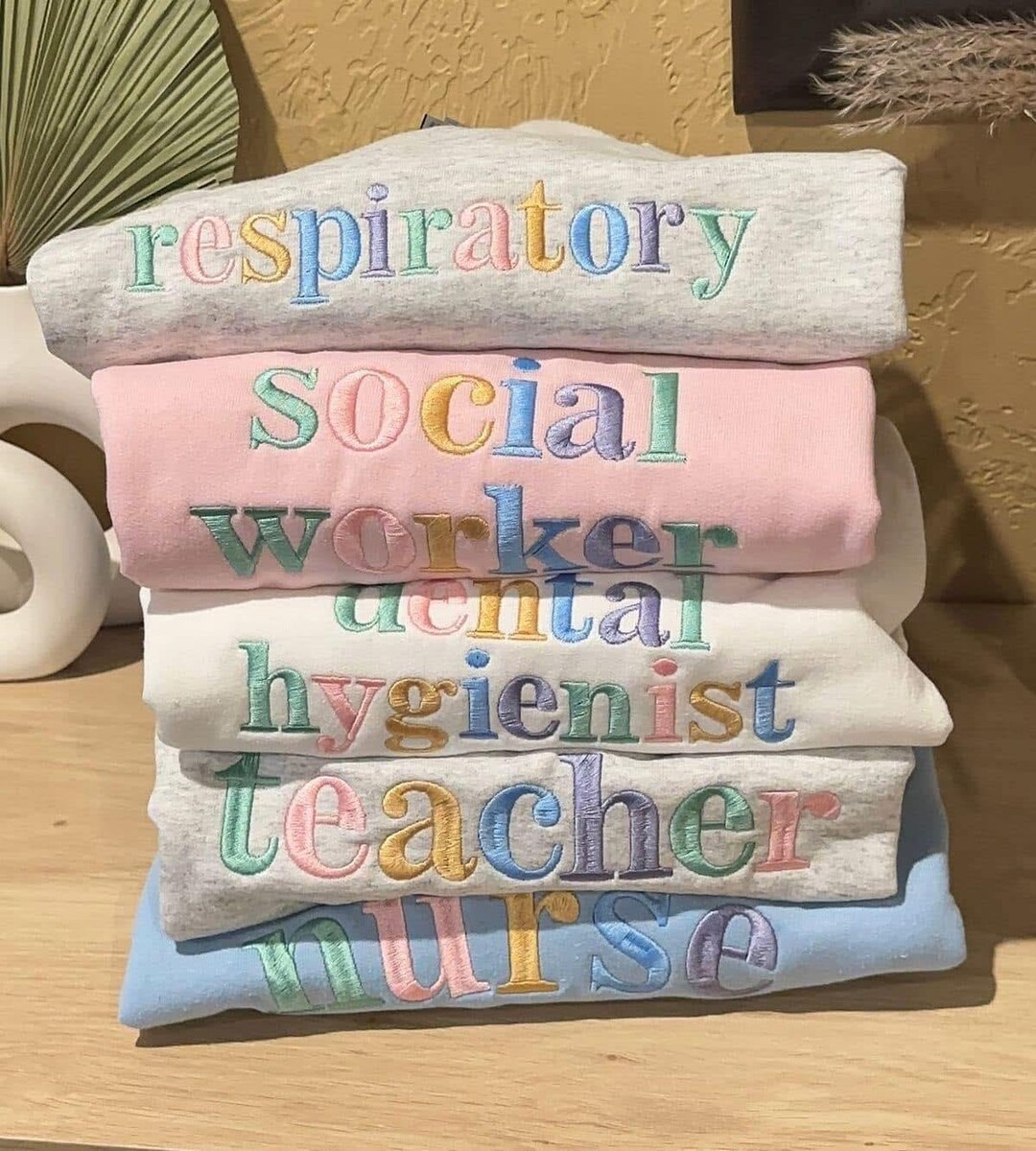 Personalized Embroidered Occupation Sweatshirt & Tshirt - Custom Job ...