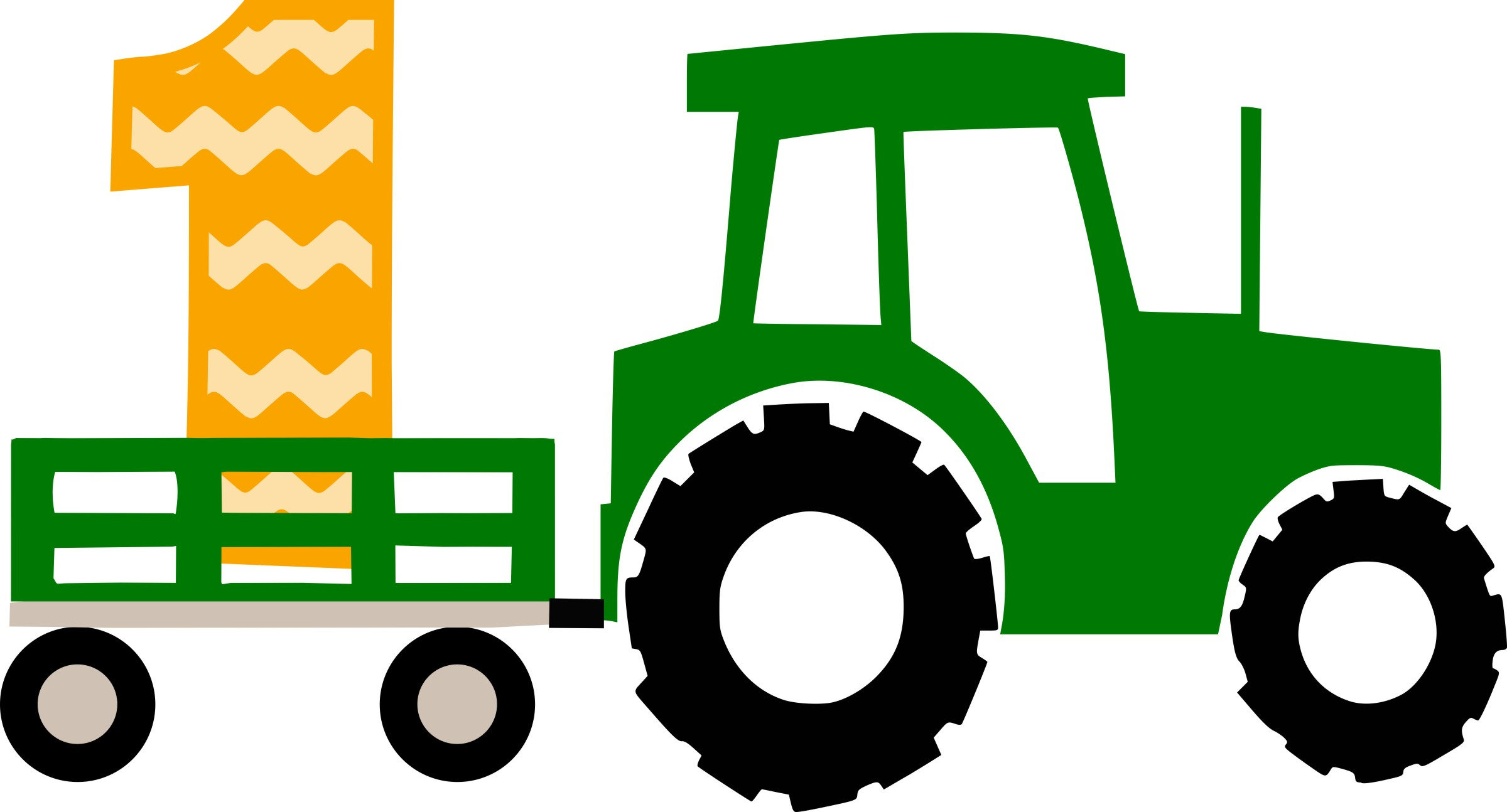 Tractor Wagon 1 - Silhouette - Cricut - Cut File - SVG Design - Vector ...