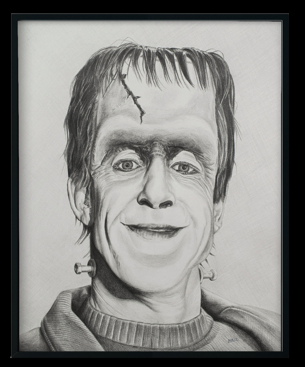 Herman Munster Pencil Drawing, Fan Art, Digital Download, Custom ...