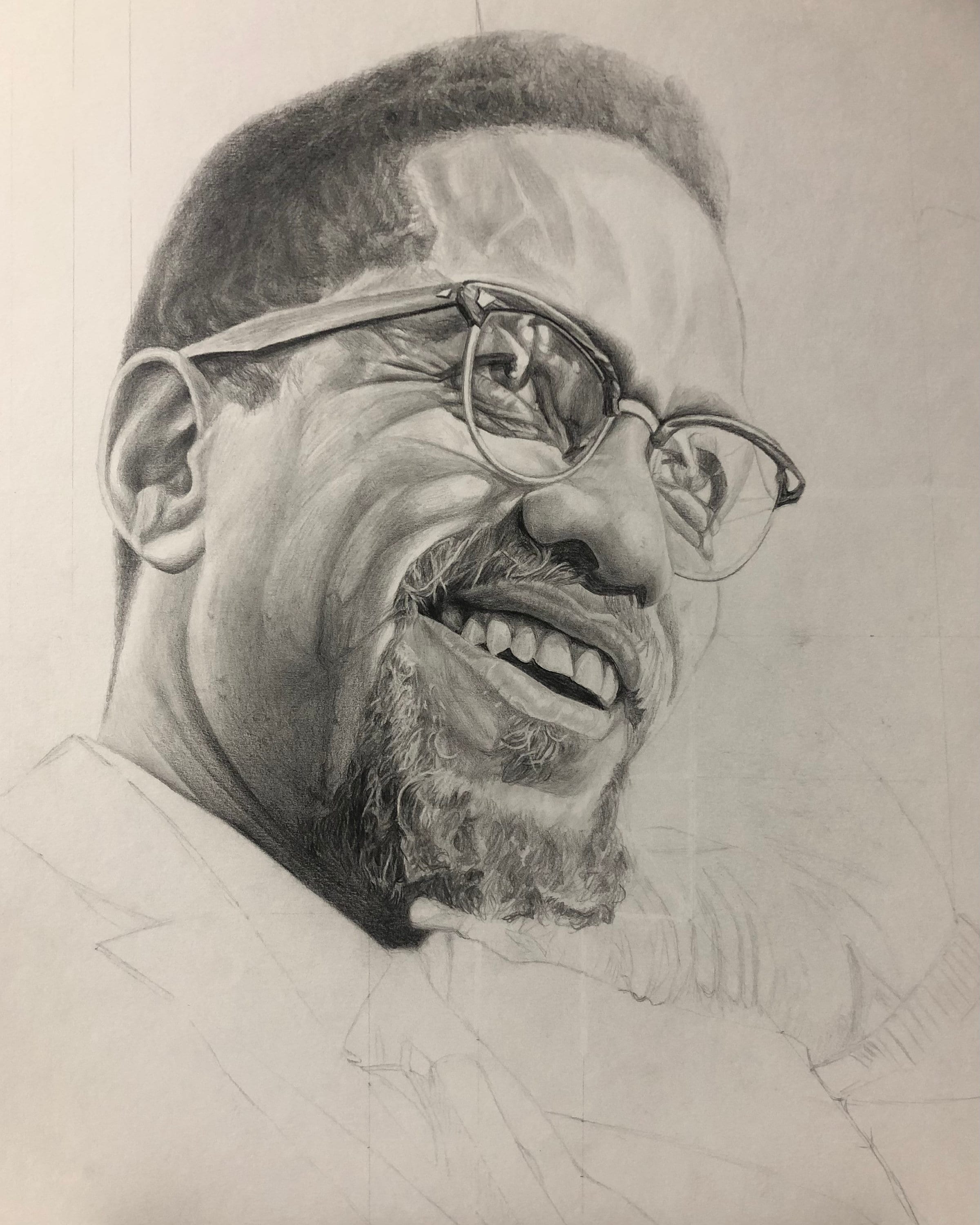 Malcolm X Graphite Pencil Drawing Civil Rights Icon Black - Etsy