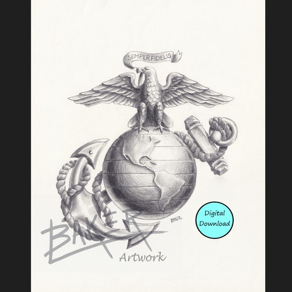 Usmc Wall Art - Etsy