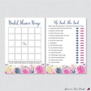 Beach Themed Bridal Shower Games Package With Six Games - Etsy