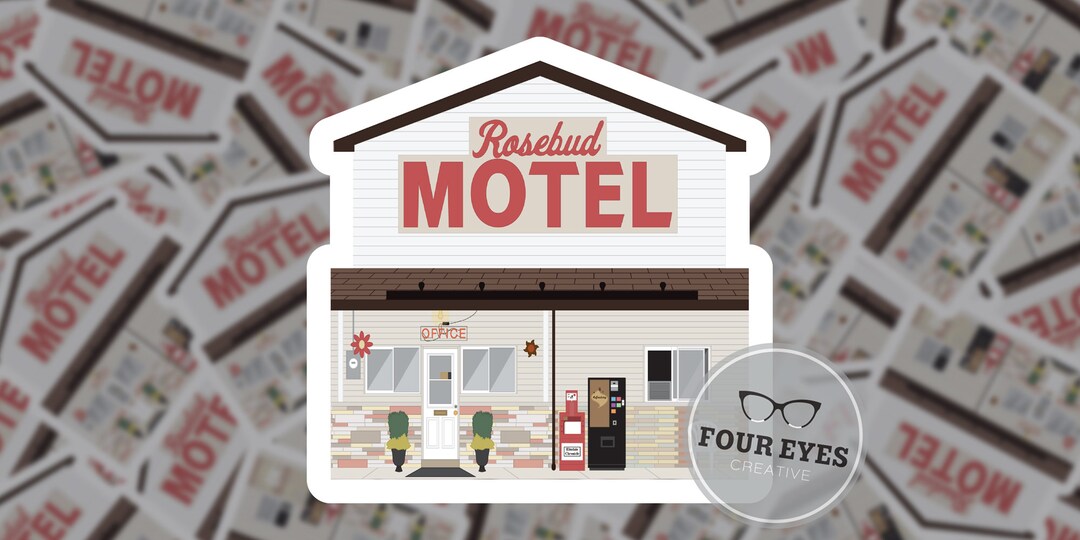 Rosebud Motel Sticker, Graduation Gift, Illustration, Fan Art, Drawing ...