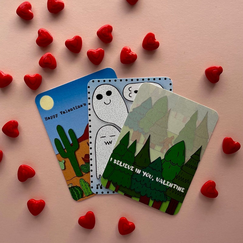 Mini Valentine Cards - Etsy
