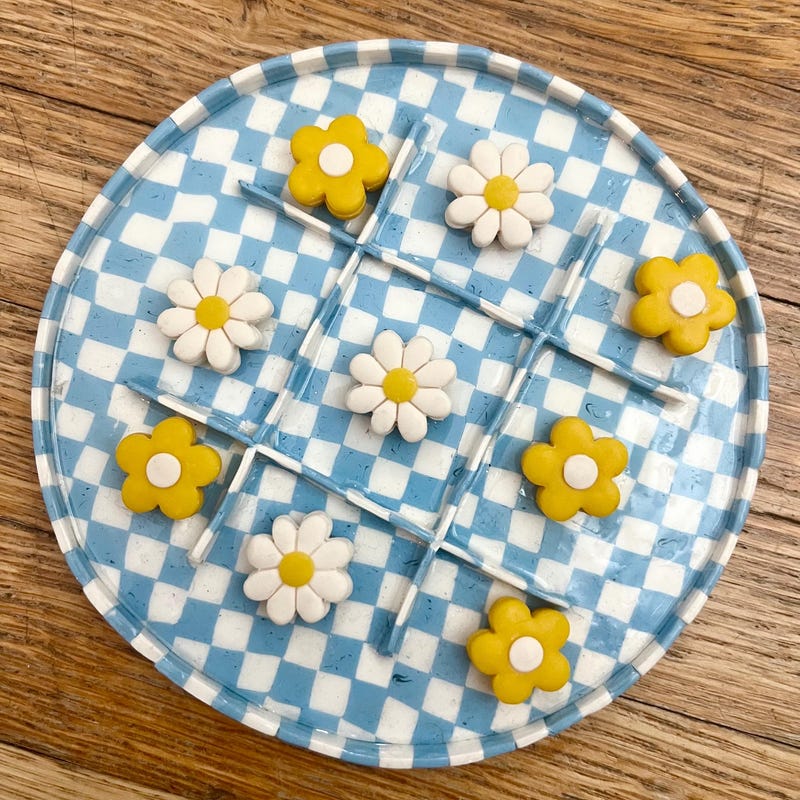 Clay Tic Tac Toe Board - Etsy