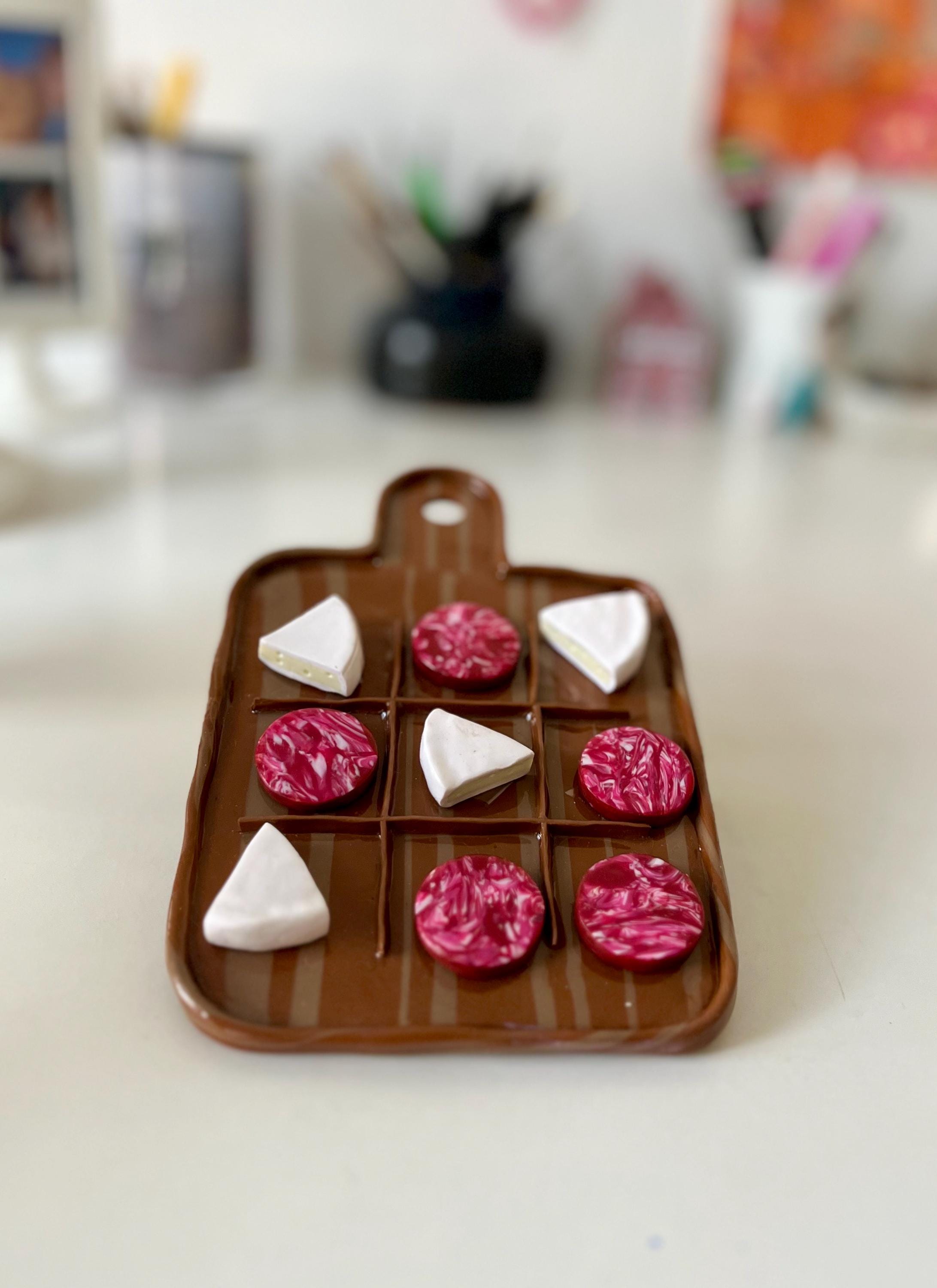 Tic-tac-toe Board Handmade Heart Love Valentine’s Day Xoxo Polymer Clay ...