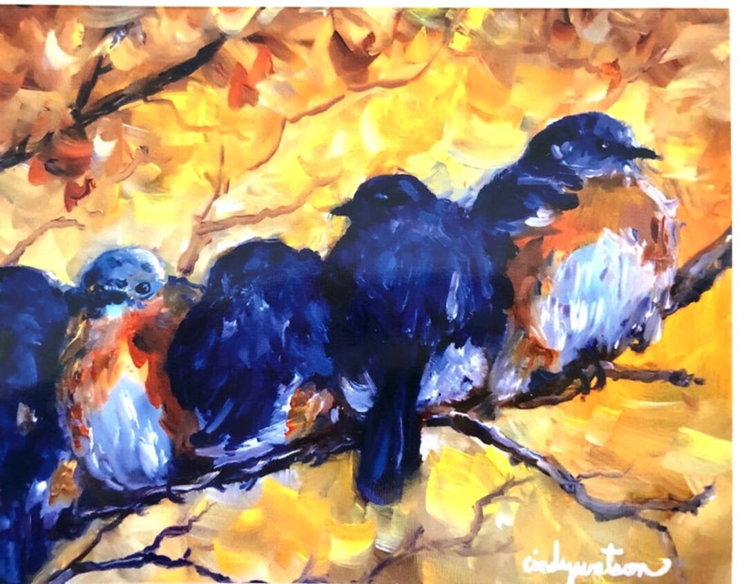 Bluebird Greeting Cards, Bluebirds, Blank Inside, Card Set of 5, Bird ...