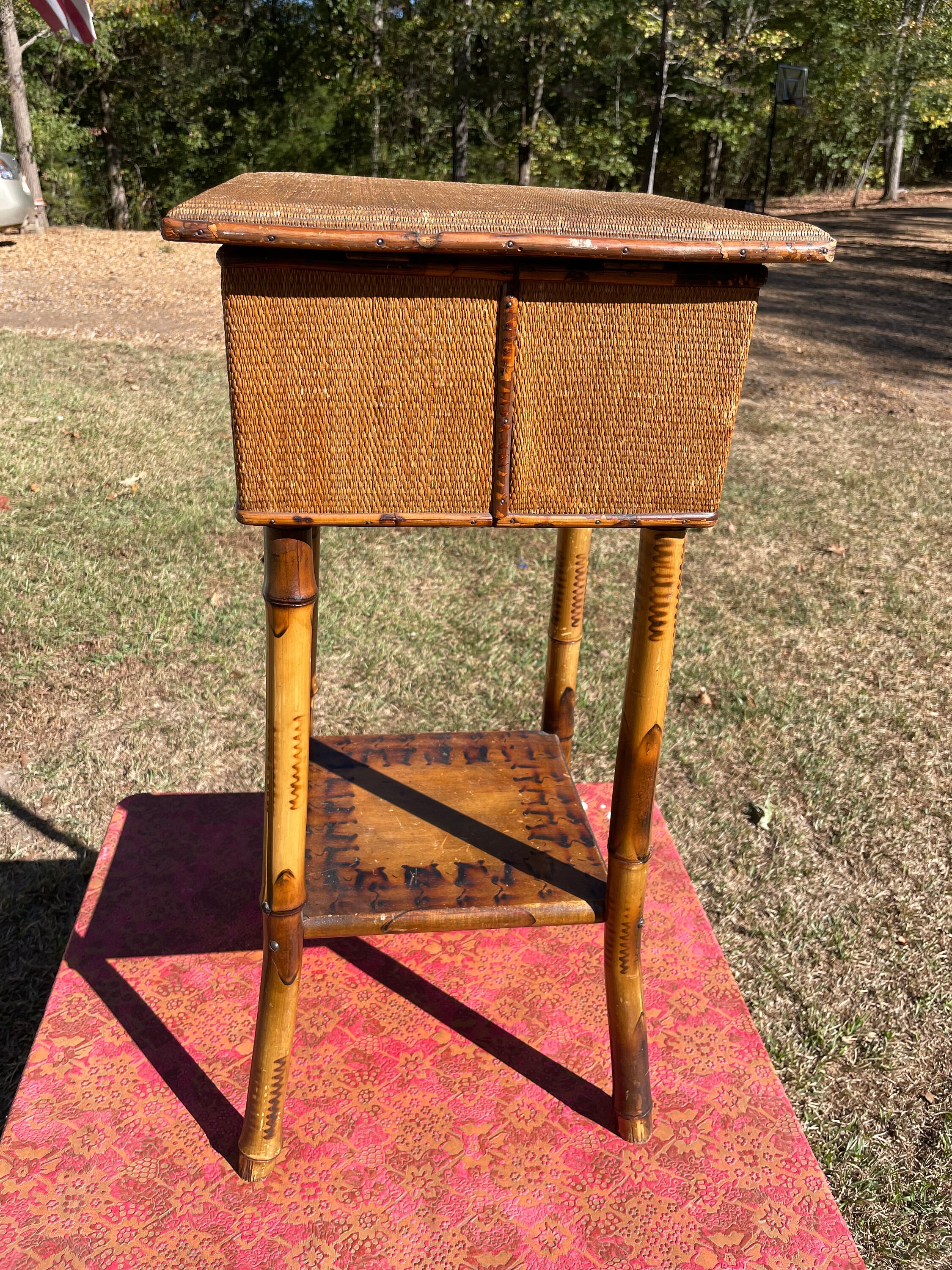 Vintage Rare 1920’s Bamboo/rattan Sewing Table - Etsy