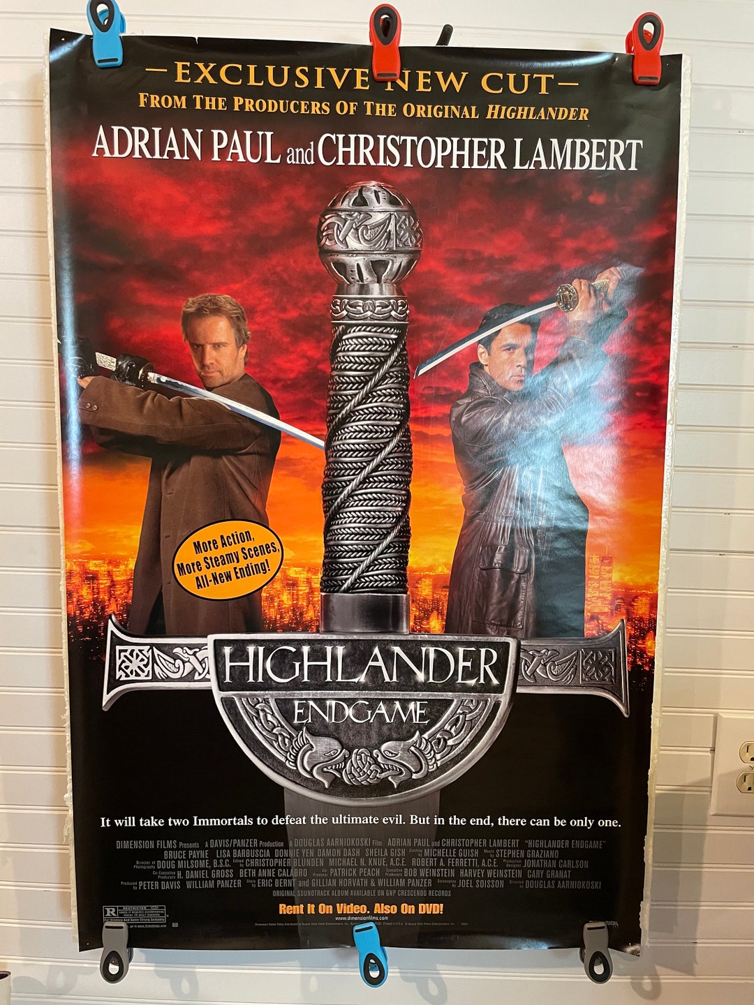 Vintage “highlander Endgame” (2000) Original One Sheet Movie Store ...