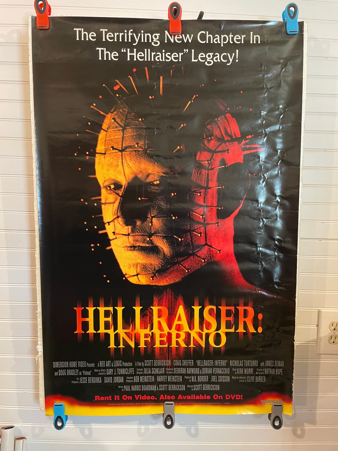 Vintage 2000 “hellraiser: Inferno” 27” X 40” Movie Poster - Etsy