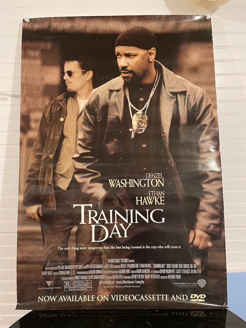 Training Day Original One Sheet Movie Poster 2001. Poster Comes Rolled ...