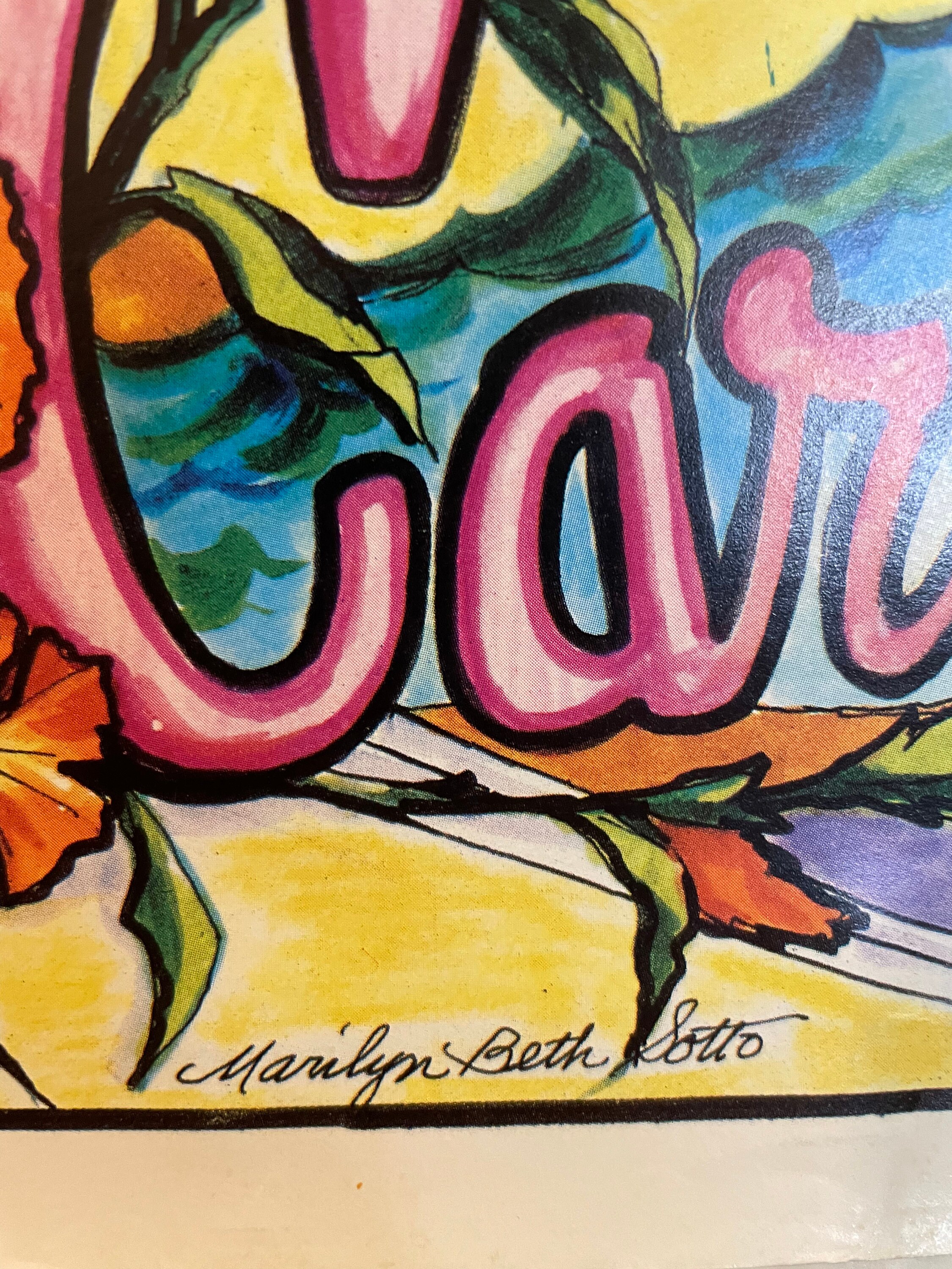 Vintage Carlsbad California Cartoon Map of Businesses 1985 Large 24 X ...